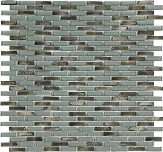 Happy Floors Iridium Jade Natural Glass & Aluminum Mosaic — Stone ...