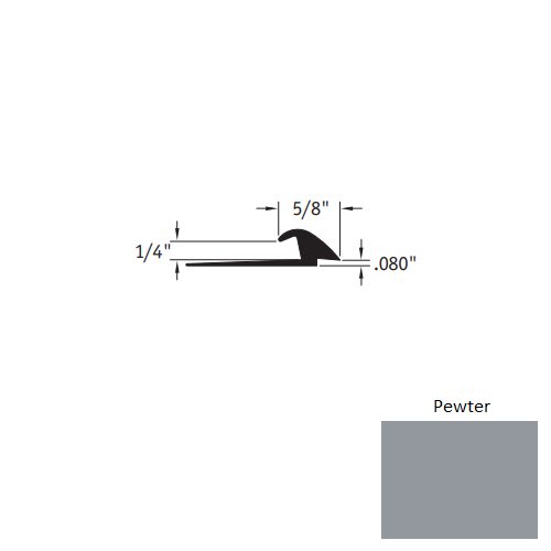 Tarkett Johnsonite 38 Pewter PVC Slim Line Transition | Lowest Price ...