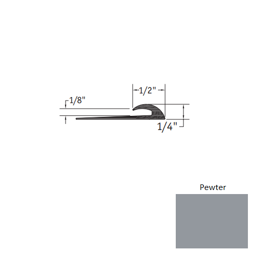Tarkett Johnsonite 38 Pewter PVC Slim Line Transition | Lowest Price ...