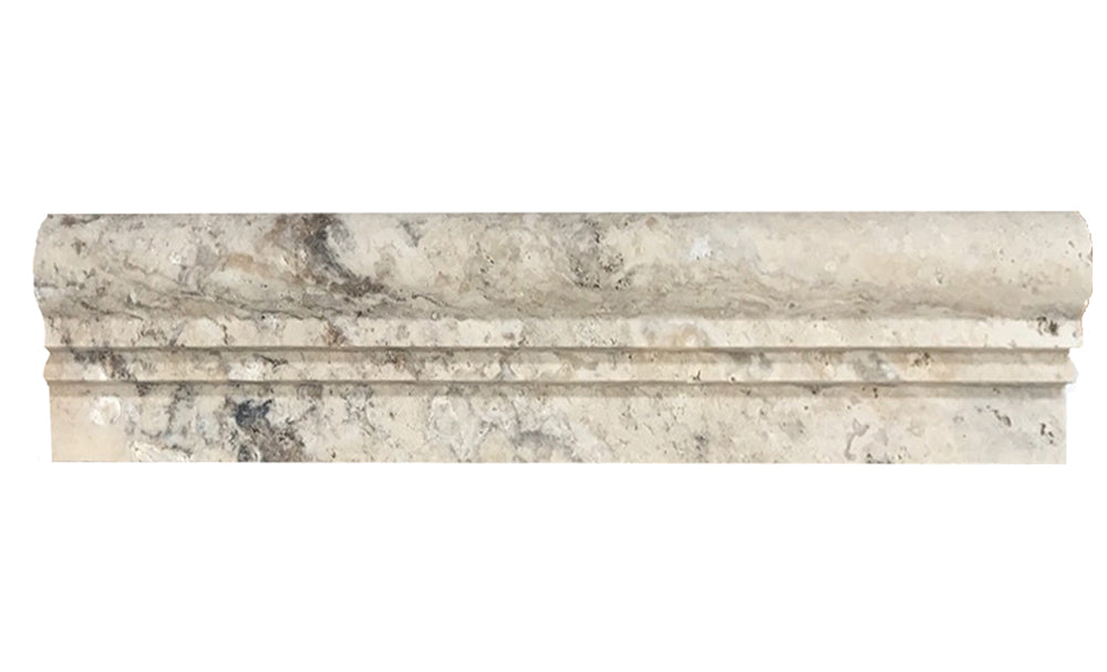 Philadelphia Travertine 2 1/2" x 12" Double-step Chair Rail Honed ...