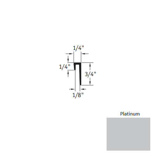 Tarkett Johnsonite 21 Platinum PVC Square Top Cove Cap | Lowest Price ...