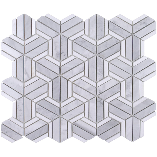 Full Sheet Sample - Zen Prism Stone Prism Porcelain Mosaic - 11" x 12 ...