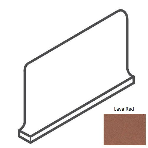 American Olean Quarry Naturals 0N01 Lava Red Cove Base Outcorner Right ...