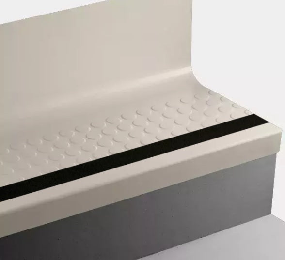 Tarkett Johnsonite Almond Angle Fit Stair Tread with Riser — Stone ...