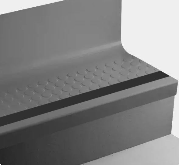 Tarkett Johnsonite Black Angle Fit Stair Tread with Riser — Stone ...