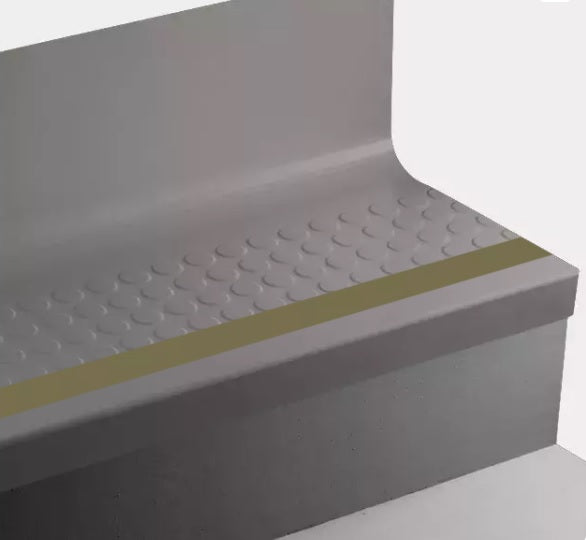 Tarkett Johnsonite Brown Angle Fit Stair Tread with Riser — Stone ...