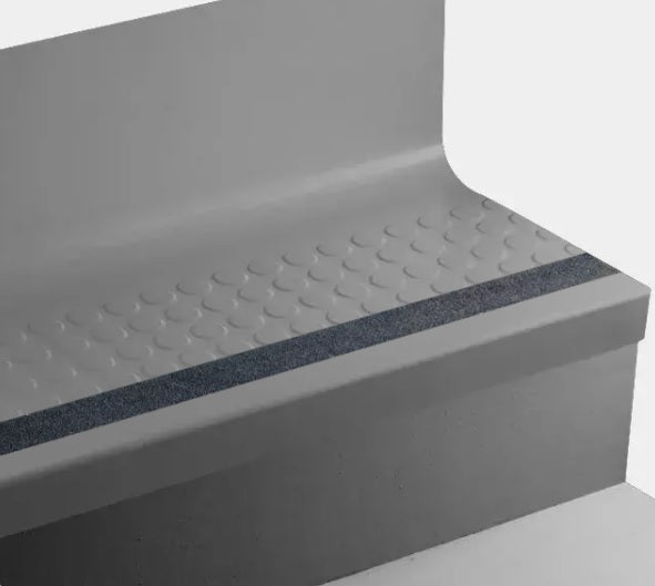 Tarkett Johnsonite Charcoal Angle Fit Stair Tread with Riser — Stone ...