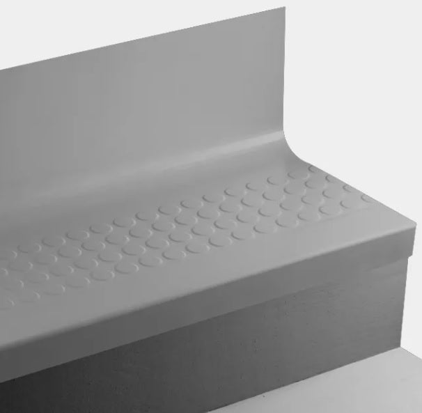 Tarkett Johnsonite Dockside Angle Fit Stair Tread with Riser — Stone ...