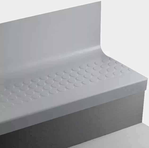 Tarkett Johnsonite Drizzle Angle Fit Stair Tread with Riser — Stone ...
