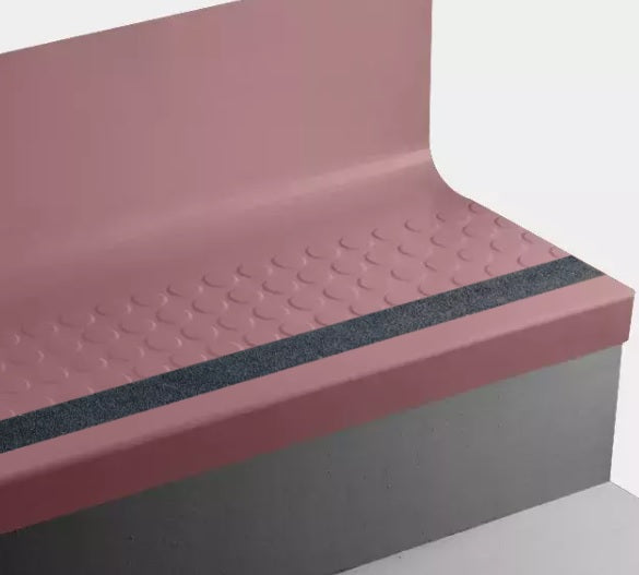 Tarkett Johnsonite Flame Angle Fit Stair Tread with Riser — Stone ...