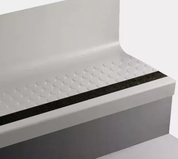 Tarkett Johnsonite Grey Haze Angle Fit Stair Tread with Riser — Stone ...