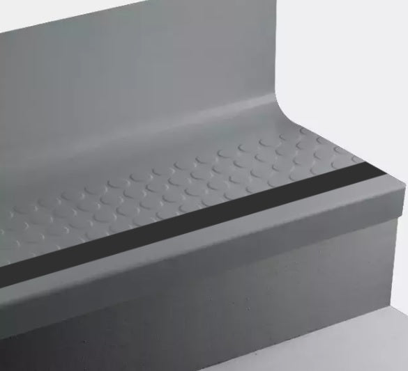 Tarkett Johnsonite Harbour Angle Fit Stair Tread with Riser — Stone ...