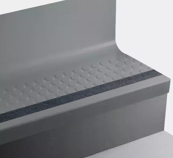 Tarkett Johnsonite Harbour Angle Fit Stair Tread with Riser — Stone ...