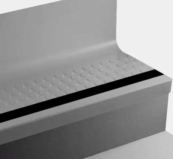 Tarkett Johnsonite Medium Grey Angle Fit Stair Tread with Riser — Stone ...