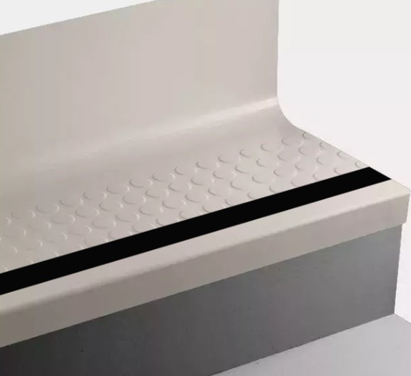 Tarkett Johnsonite Pearl Angle Fit Stair Tread with Riser — Stone ...