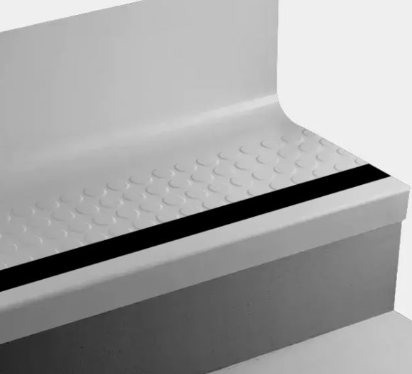 Tarkett Johnsonite Platinum Angle Fit Stair Tread with Riser — Stone ...