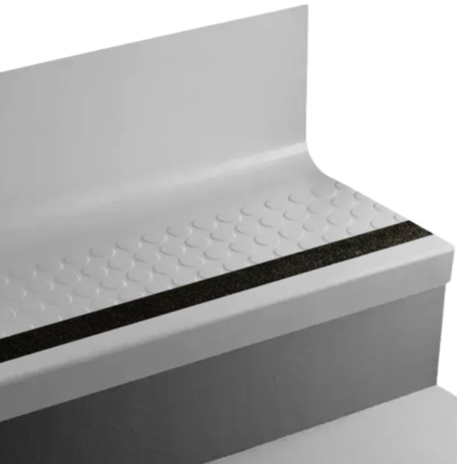 Tarkett Johnsonite Platinum Angle Fit Stair Tread with Riser — Stone ...