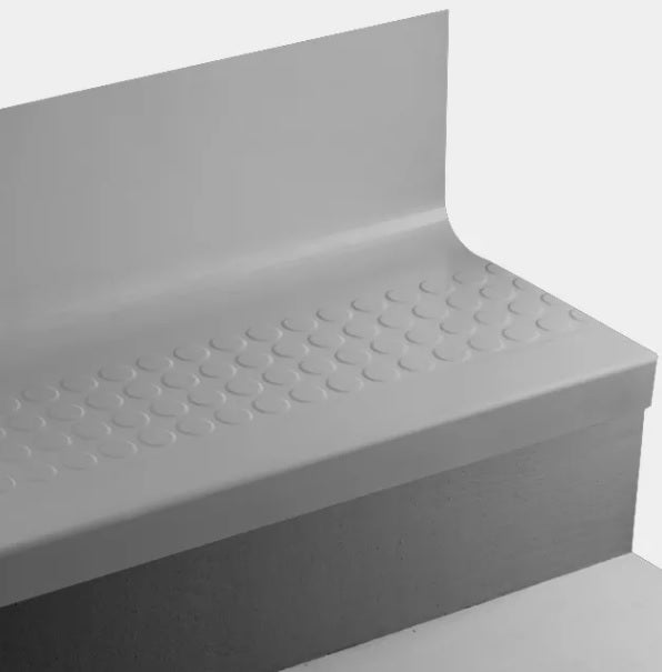 Tarkett Johnsonite Shark Fin Angle Fit Stair Tread with Riser — Stone ...