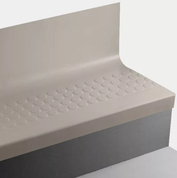 Tarkett Johnsonite Shoreline Angle Fit Stair Tread with Riser — Stone ...