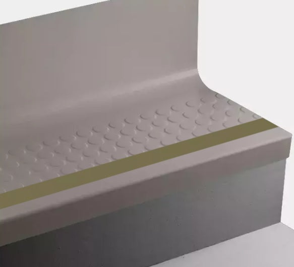 Tarkett Johnsonite Toast Angle Fit Stair Tread with Riser — Stone ...