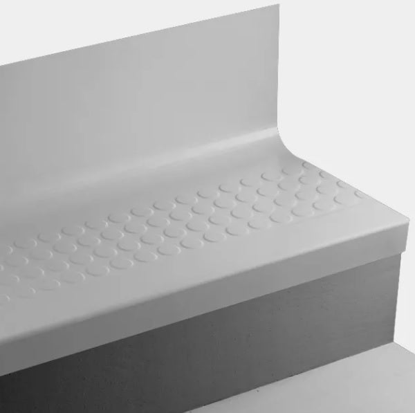 Tarkett Johnsonite Vapor Grey Angle Fit Stair Tread with Riser — Stone ...