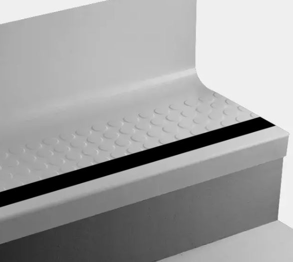 Tarkett Johnsonite Vapor Grey Angle Fit Stair Tread with Riser — Stone ...