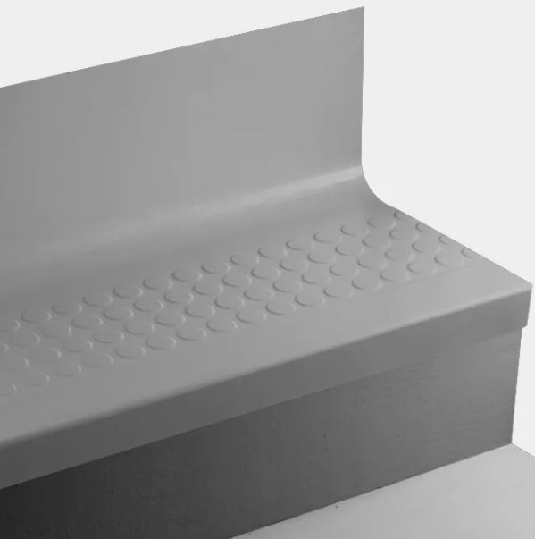 Tarkett Johnsonite Vaporize Angle Fit Stair Tread with Riser — Stone ...