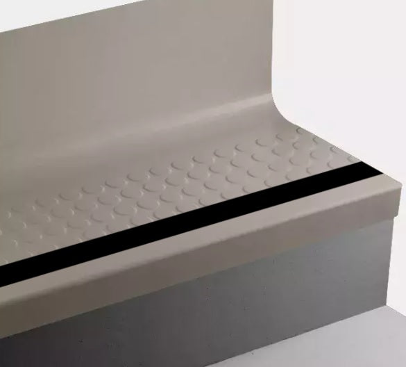 Tarkett Johnsonite Wetlands Angle Fit Stair Tread with Riser — Stone ...