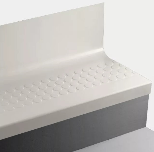 Tarkett Johnsonite White Sand Angle Fit Stair Tread with Riser — Stone ...