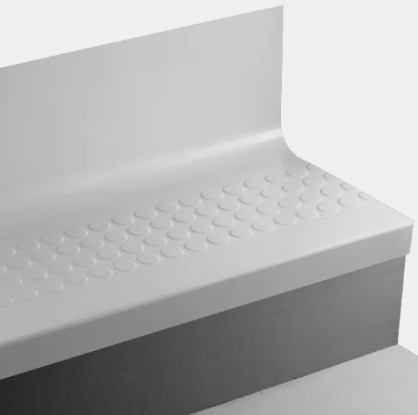 Tarkett Johnsonite White Slipper Angle Fit Stair Tread with Riser ...