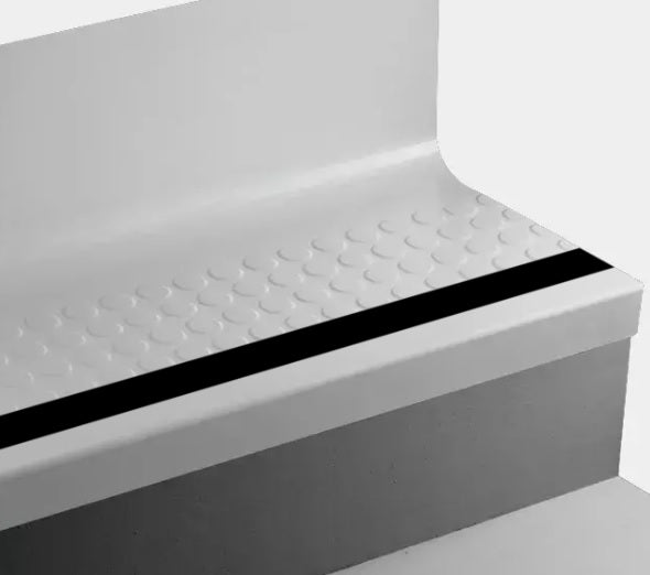 Tarkett Johnsonite White Slipper Angle Fit Stair Tread with Riser ...