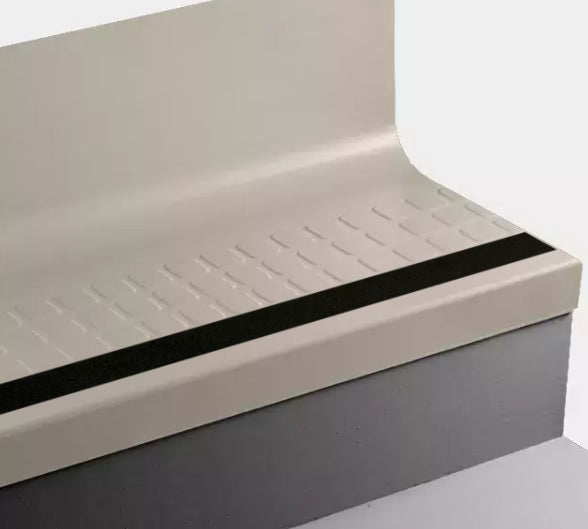 Tarkett Johnsonite Almond Angle Fit Stair Tread with Riser — Stone ...