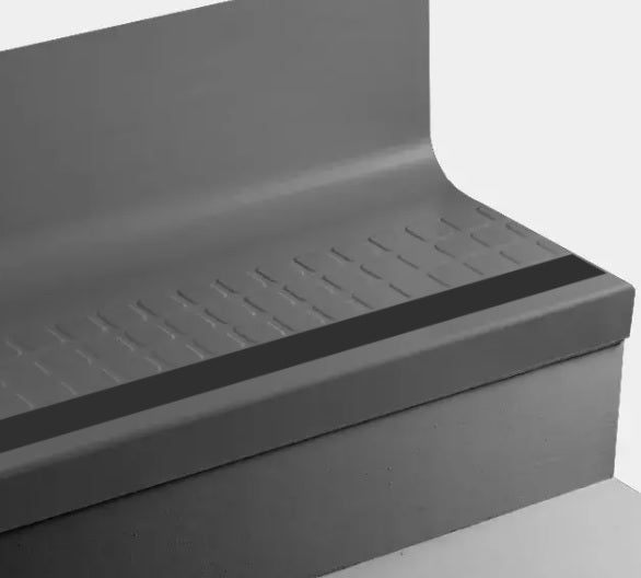 Tarkett Johnsonite Black Angle Fit Stair Tread with Riser — Stone ...