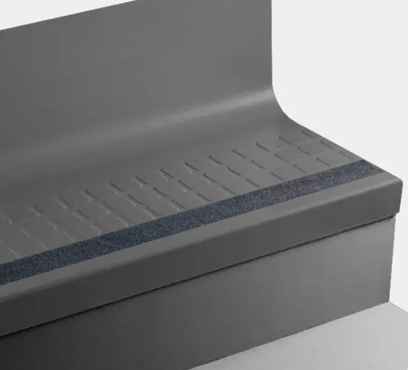 Tarkett Johnsonite Black Angle Fit Stair Tread with Riser — Stone ...