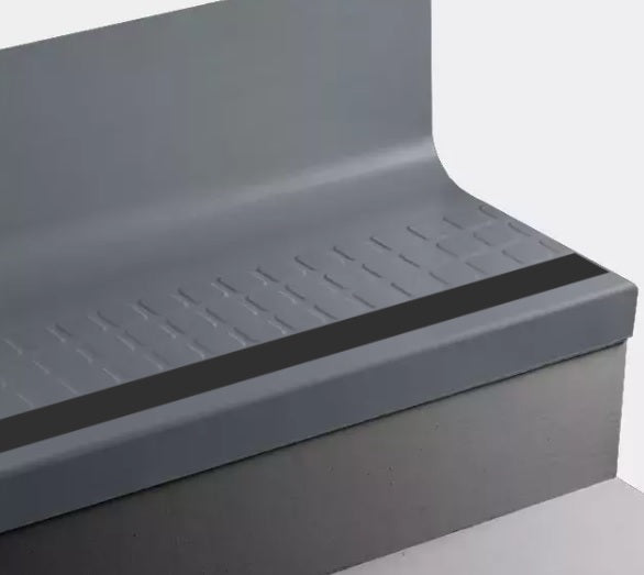 Tarkett Johnsonite Blue Lagoon Angle Fit Stair Tread with Riser — Stone ...