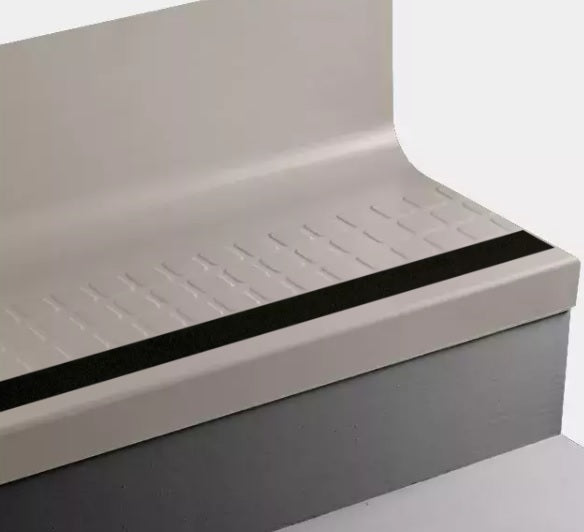 Tarkett Johnsonite Castaway Angle Fit Stair Tread with Riser — Stone ...