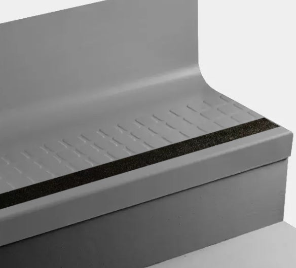 Tarkett Johnsonite Dockside Angle Fit Stair Tread with Riser — Stone ...