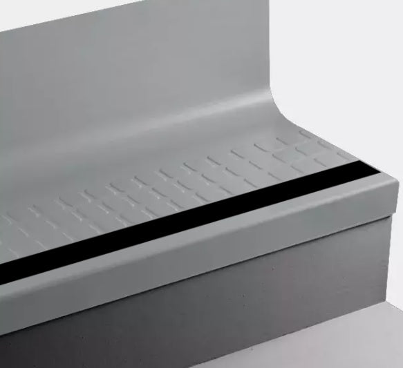 Tarkett Johnsonite Drizzle Angle Fit Stair Tread with Riser — Stone ...