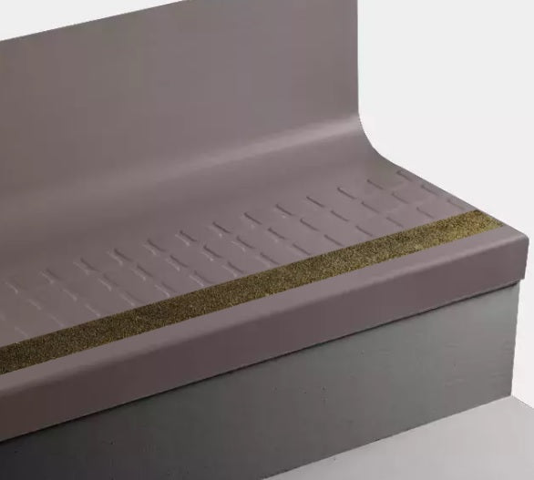 Tarkett Johnsonite Espresso Angle Fit Stair Tread with Riser — Stone ...