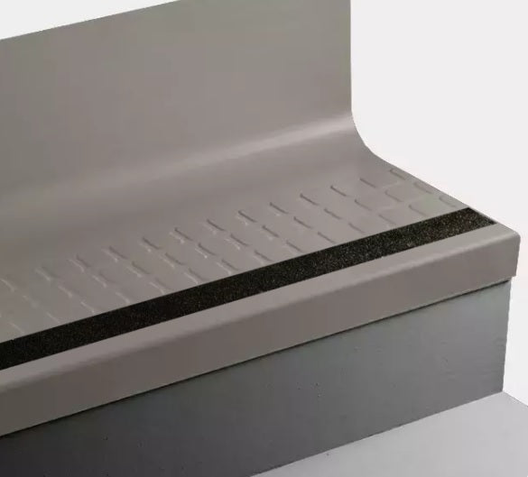 Tarkett Johnsonite Grizzly Angle Fit Stair Tread with Riser — Stone ...