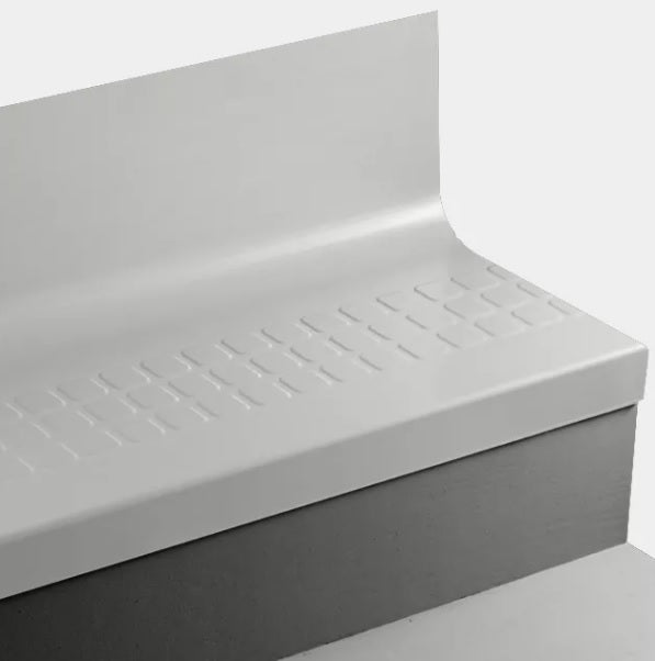 Tarkett Johnsonite Icicle Angle Fit Stair Tread with Riser — Stone ...