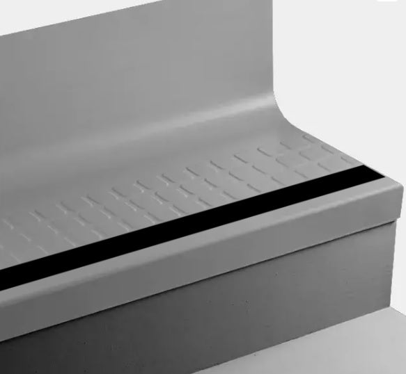 Tarkett Johnsonite Pewter Angle Fit Stair Tread with Riser — Stone ...