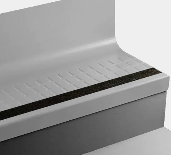 Tarkett Johnsonite Platinum Angle Fit Stair Tread with Riser — Stone ...