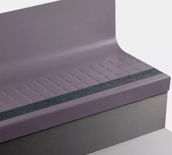 Tarkett Johnsonite Shoreline Purple Angle Fit Stair Tread with Riser ...