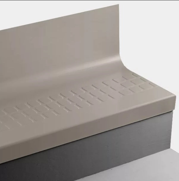 Tarkett Johnsonite Shoreline Angle Fit Stair Tread with Riser — Stone ...