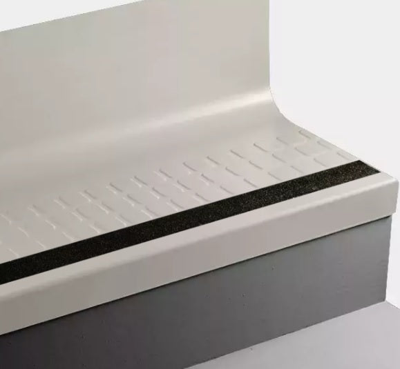 Tarkett Johnsonite Snow White Angle Fit Stair Tread with Riser — Stone ...