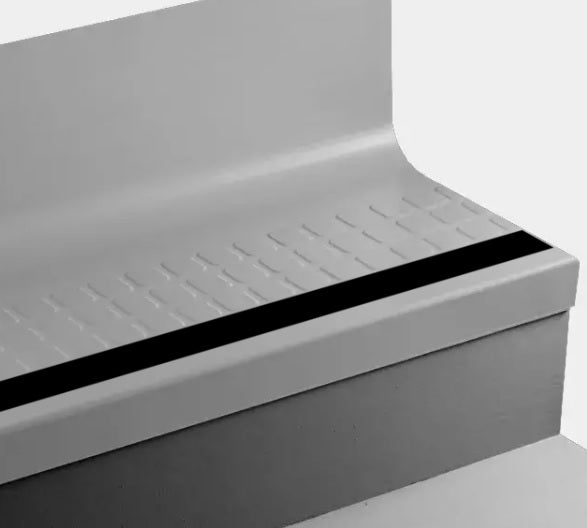 Tarkett Johnsonite Vapor Grey Angle Fit Stair Tread with Riser — Stone ...