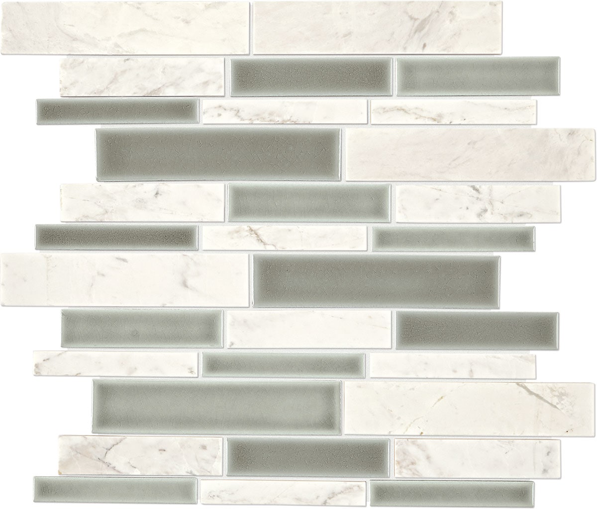 Daltile Raine DA34 Stratus White Blend Polished Marble Mosaic — Stone ...