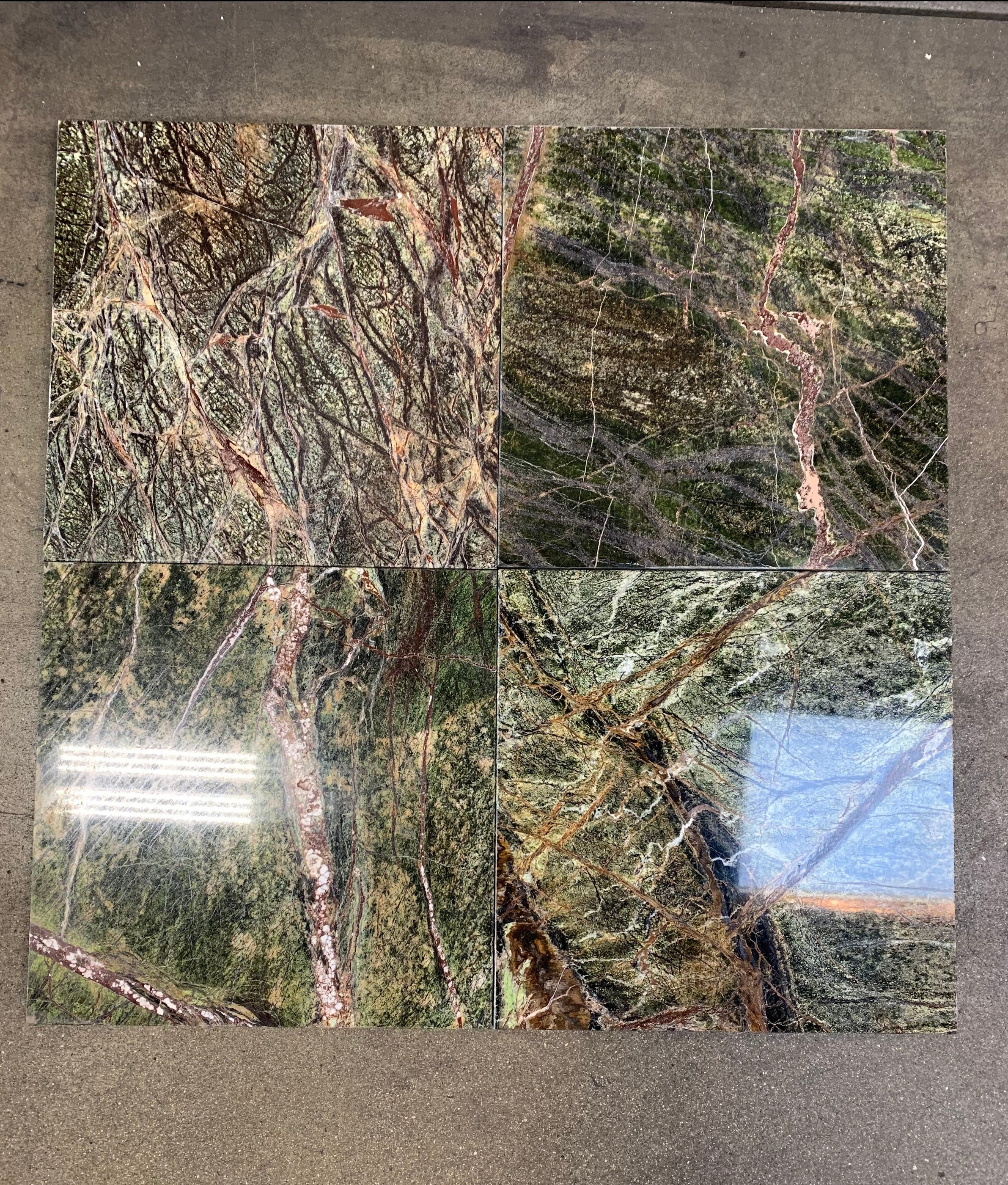 Rain Forest Green Marble Tile - Polished | Stone & Tile Shoppe