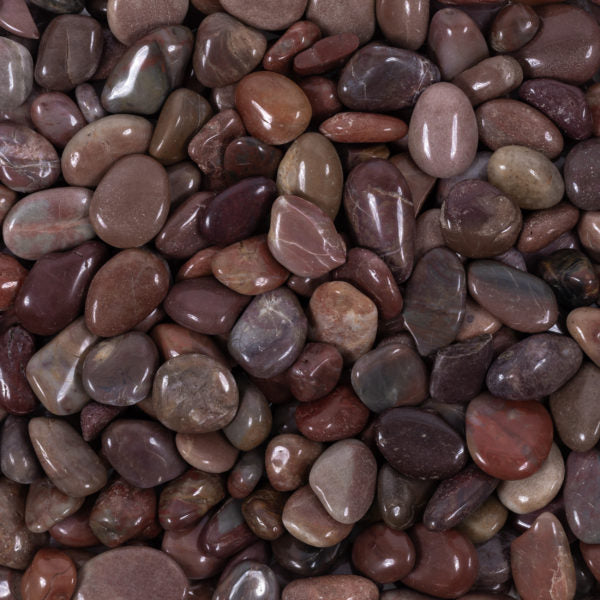 Red Small Ultra Polished Marble Loose Pebble | Lowest Price — Stone ...